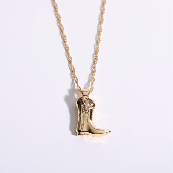 Urban Outfitters | Jewelry | Gold Cowboy Boot Pendant Necklace | Poshmark